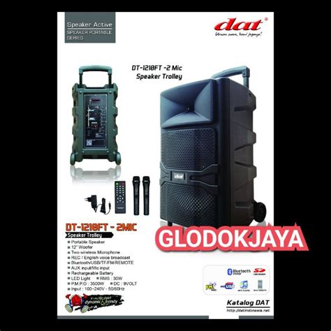 Jual Speaker Portable Wireless 12 Inch Merk Dat Sdh Bluetooth Dan Usb