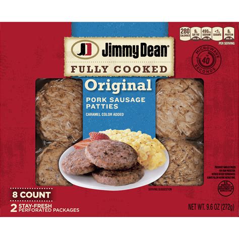 Jimmy Dean® Fully Cooked Original Pork Sausage Patties 8 Count