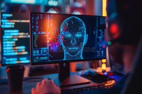 Ai Development Programmer Coding Futuristic Technology Neural Network