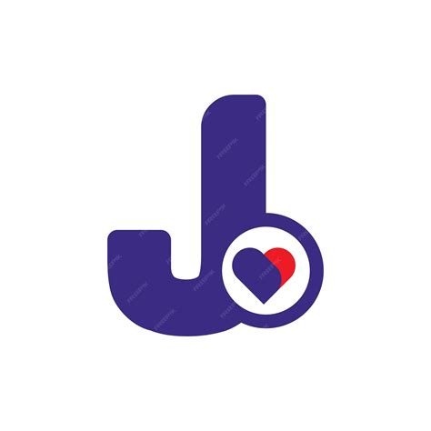 Premium Vector Logo Heart Letter J Beautiful Vector Love Logo Design