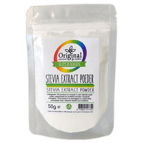 Original Superfoods Stevia Extract Poeder 50 Gram Tarwegraskoning Nl
