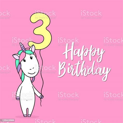귀여운 흰색 유니콘과 다채로운 인사말 카드 생일 엽서에 대한 템플릿입니다 벡터 스톡 플랫 일러스트레이션 0명에 대한 스톡 벡터