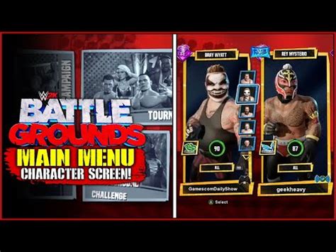WWE 2K Battlegrounds MAIN MENU CHARACTER SELECTION Revealed New PIN
