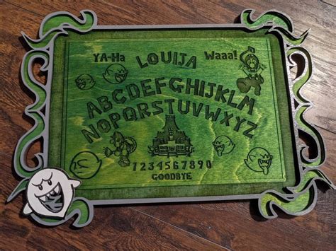 Louija Board Luigi Themed Ouija Board With Boo Planchette Etsy Uk