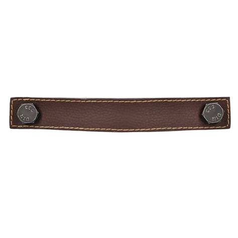 Leather Collection 6 1 4 Centers Handle In Brown Antique Iron By