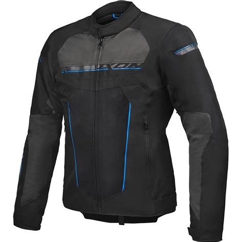 Blouson T REX IXON Noir Gris Bleu MOTO AXXE FR Blouson Moto Textile