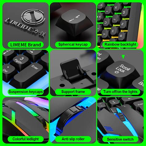 Gtx350 Keyboard And Mouse Combos Suspended Backlight Usb Wired Keyboard Gaming Laptop Desktop