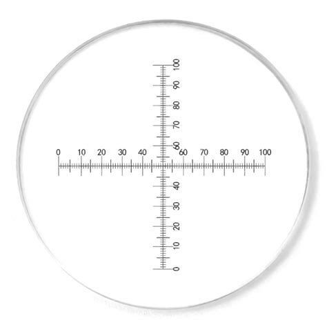 Microscope Calibration Slide Acrylic Microscope Ocular Reticle Eyepiece