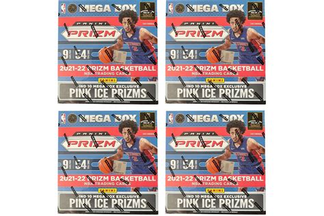 2021 22 Panini Prizm Basketball Mega Box Pink Ice Prizms 4x Lot