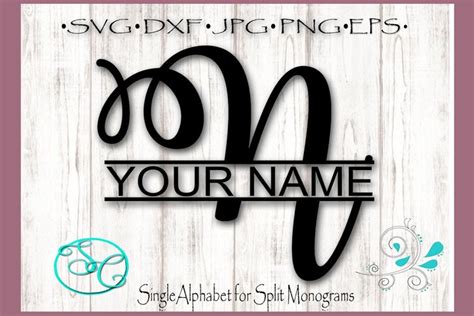 Split Monogram Letter N Single Letter File 290657