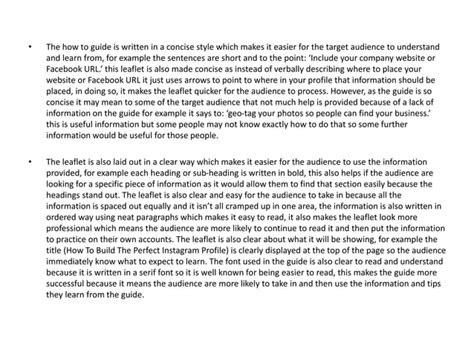 Factual Writing Guide Analysis Ppt