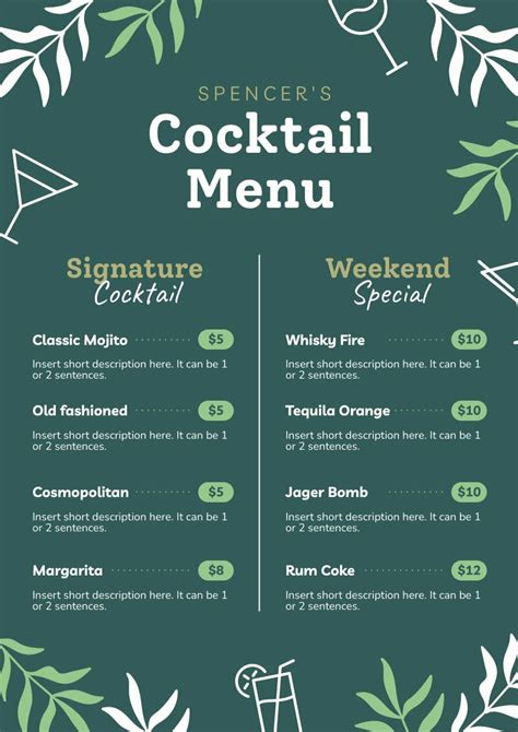 Menu Poster Template