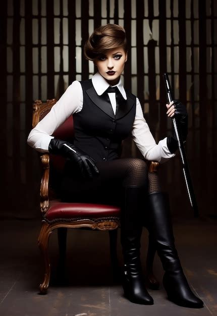 Premium Ai Image Hot Fashion Girl Model In Formal Suit And Full