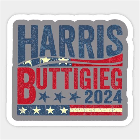 Harris Buttigieg 2024 White Harris Buttigieg Sticker Teepublic
