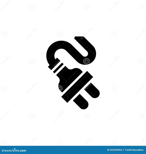 Power Cable Vector Icon Computer Component Icon Solid Style Perfect Use For Logo Presentation