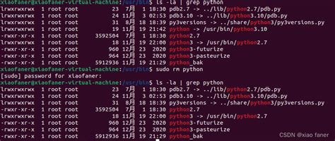 随笔 Ubuntu环境下如何修改系统默认选用的python版本ubuntu18 强制指定环境为python310 Csdn博客