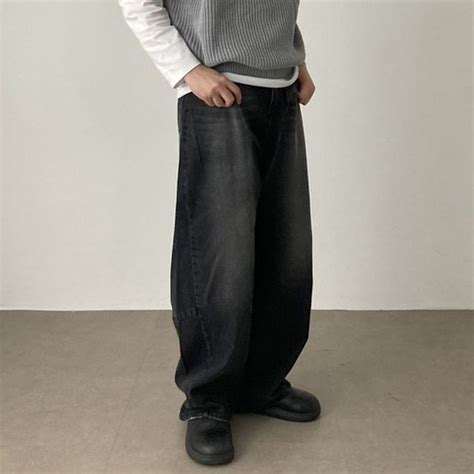 왓위웨어 남자블랙진 흑청데님 벌룬팬츠 와이드청바지 항아리바지 믿고 사는 즐거움 Ssg Com