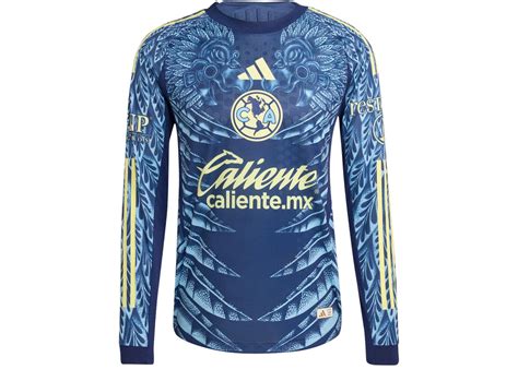 Adidas Club America 25 26 Long Sleeve Away Authentic Jersey Team Navy