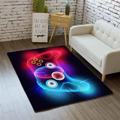 Tapis Chambre Moderne Gamer 3D Manette Ado Enfant Garcon Tapis De Salon