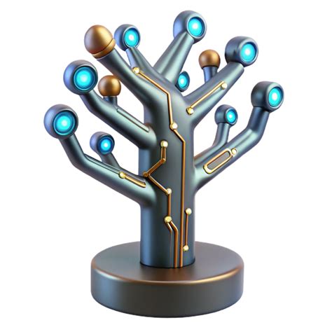 3d Render Futuristic Tech Tree Illustration 56281060 Png