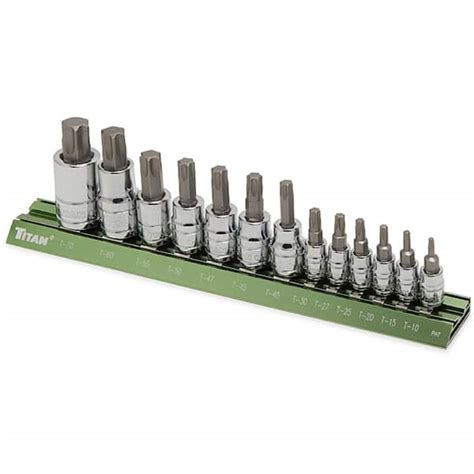 Titan 13 Piece Torx Bit Set Tit16122 The Home Depot