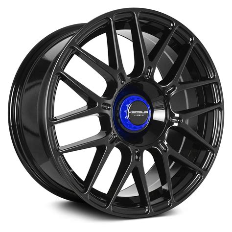Versus® Vs22 Wheels Black With Blue Cap Rims