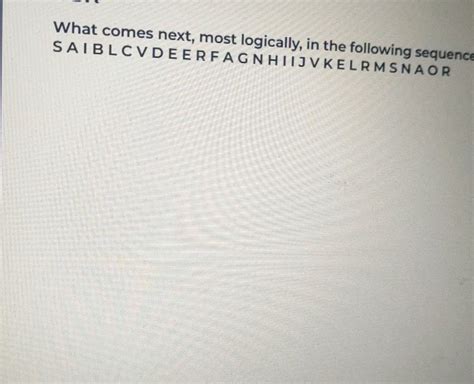 What Comes Next Most Logically In The Studyx