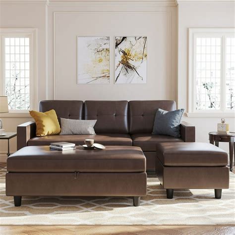Small Sectional Sofa Leather Cabinets Matttroy