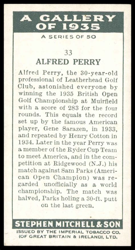 Mitchell ‘a Gallery Of 1935 1936 Alfred Perry Cardhawk