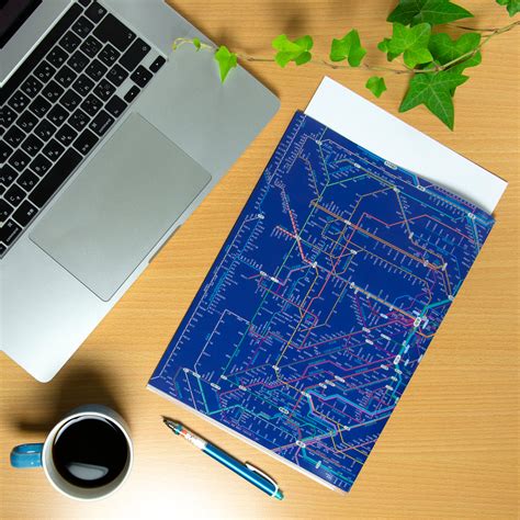 鉄道路線図クリアファイル首都圏日本語ブルー 東京カートグラフィック