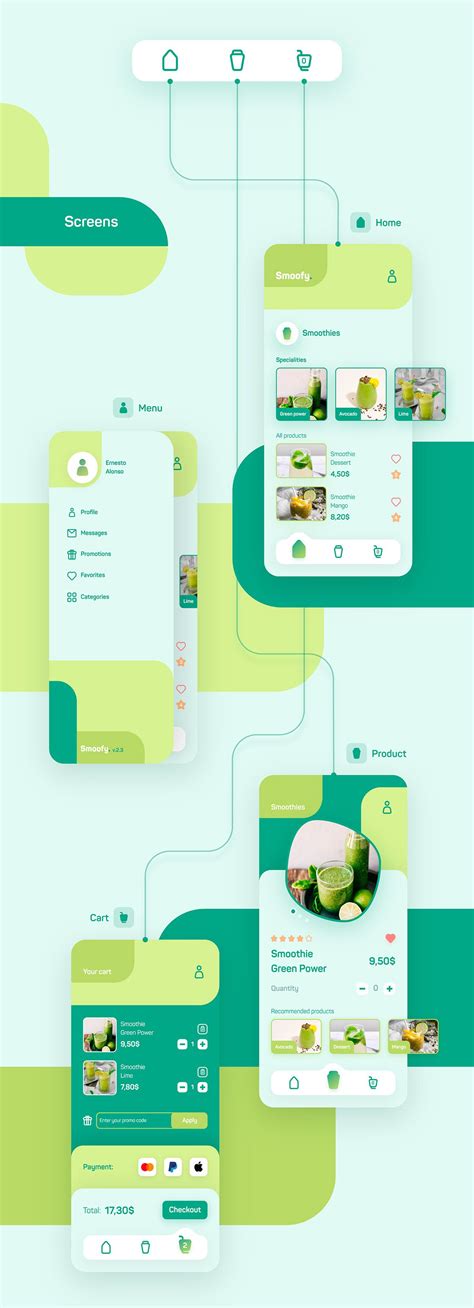 Ui Design Freebie Smoothie Shop App Artofit