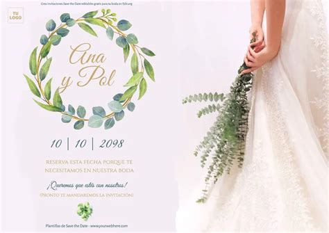 Plantillas De Invitaciones De Boda Editables