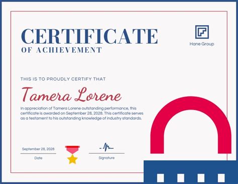 Commendation Certificate Template