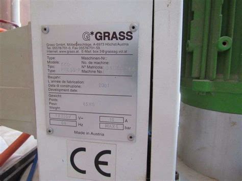 Ggrass Eco Press Pneumatic Hinge Boring And Insertion Mdl Eco Type