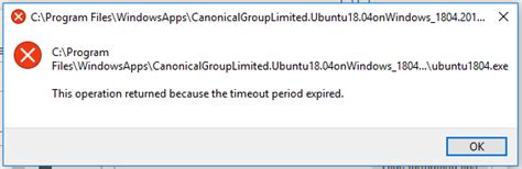 This Operation Returned Because The Timeout Period Expired Appears