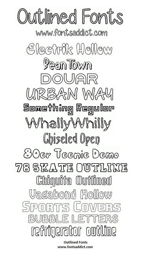 Outline Fonts Artofit