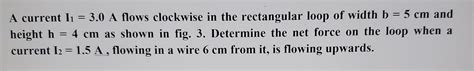 A Current I A Flows Clockwise In The Rectangular Chegg