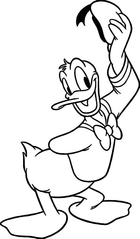 Disneys Donald Duck Hat Coloring Page