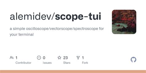 Github Alemidevscope Tui A Simple Oscilloscopevectorscope