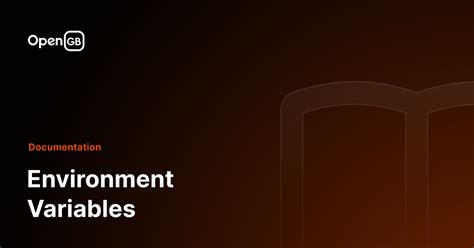 Environment Variables Open Game Backend