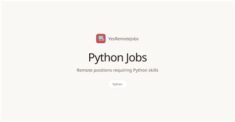 Remote Python Jobs Yesremotejobs