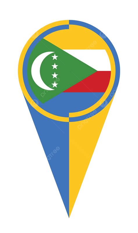 Comoros Map Pointer Location Flag Artwork Pointer Label Vector Artwork