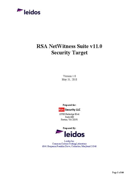 rsa netwitness v11 0 st final pdf osi model computer network