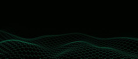 未来的ベクトル六角形波暗いサイバースペースドットと線を含む抽象的な波背景に白い移動粒子 六角形のベクターアート素材や画像を多数ご用意