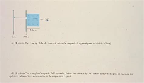 Solved An Electron Is Accelerated Through A 10kv Potential