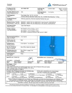 Fillable Online Iec Test Report Form Template Nal Kablo Fax Email Print PdfFiller