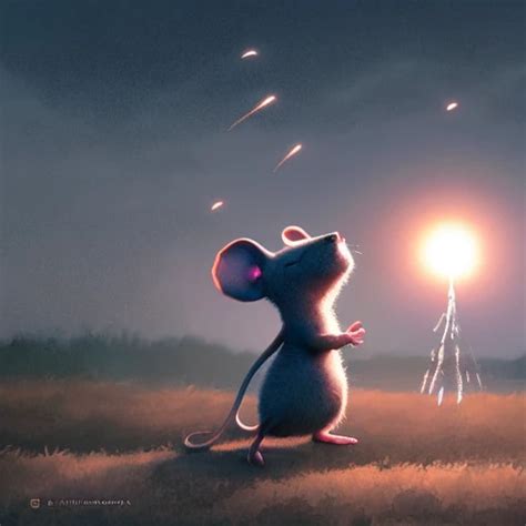 A Photorealistic Hyperrealistic Render Of A Cute Gray Mouse Is I Arthub Ai