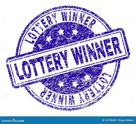 Grunge Textured Lottery Winner Stamp Seal Stock Vector Illustration
