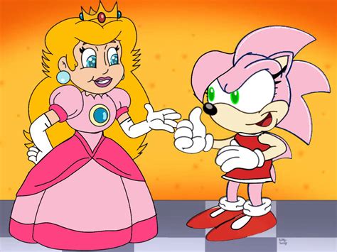 Princess Peach And Amy Rose Modern Design By Uptendoofficial On Deviantart