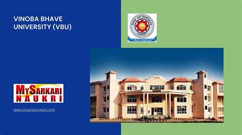 Vinoba Bhave University Vbu Recruitment Mysarkarinaukri En